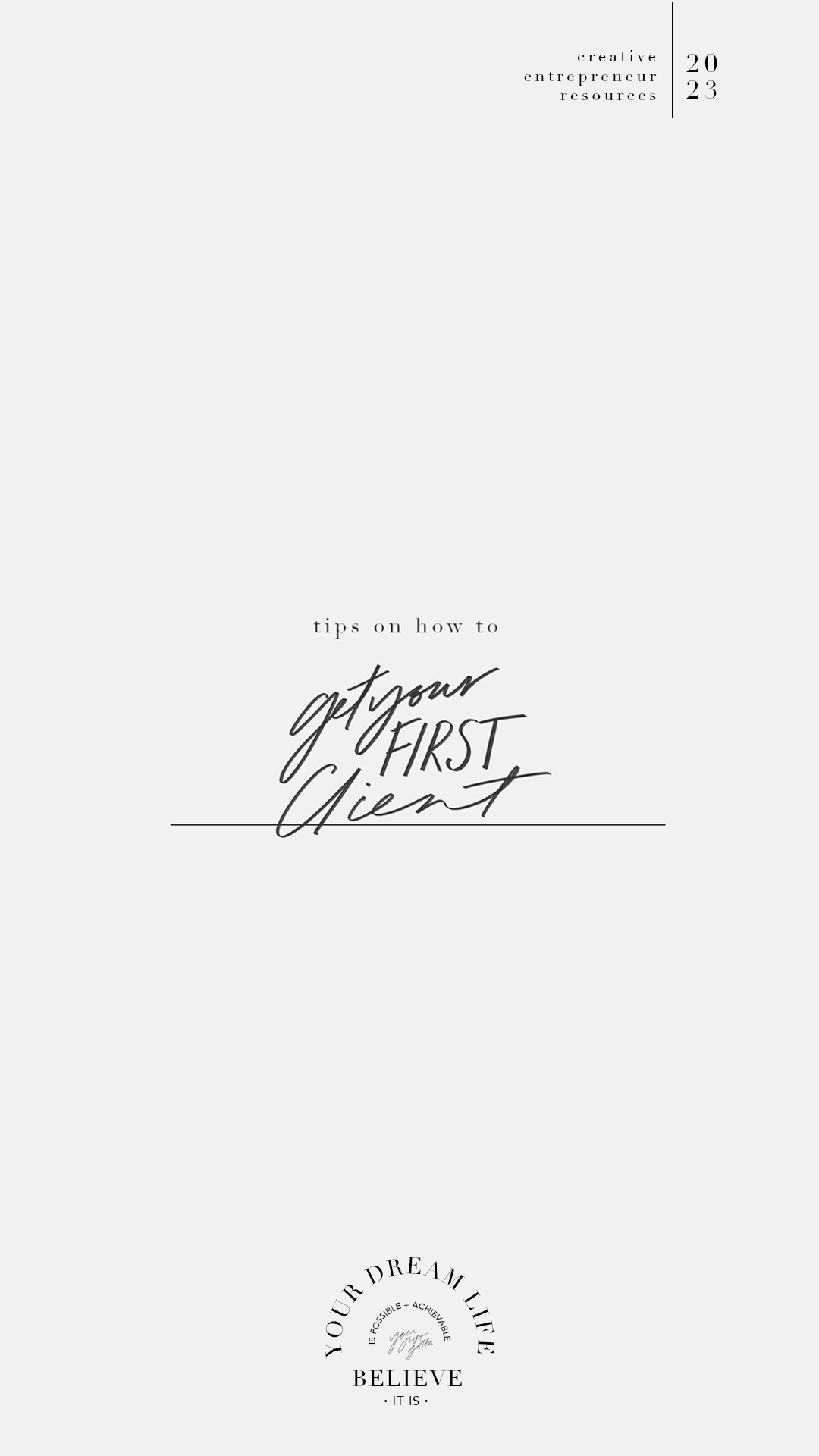 Getting Your First Client